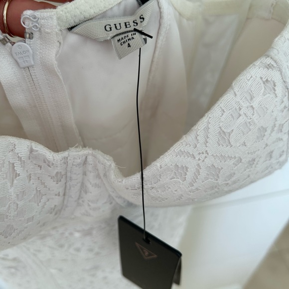 Guess | Dresses | Guess Balconette White Lace Dress With Tags | Poshmark